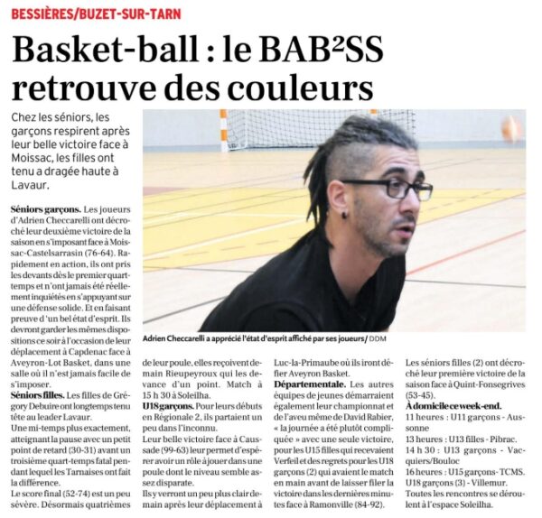 le BAB²SS retrouve des couleurs – Basket Association Bessières Buzet ...